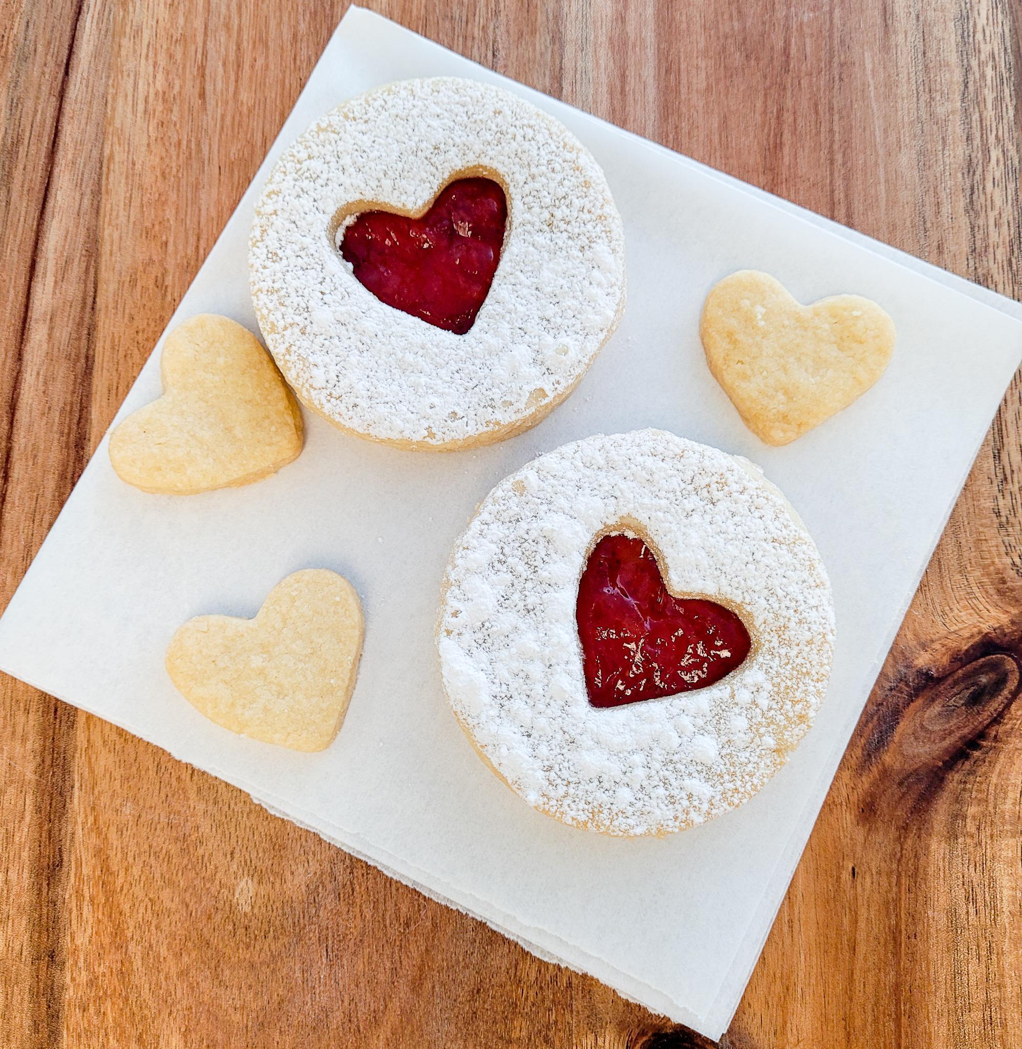 Strawberry Linzer Cookies - Courtin Cottage